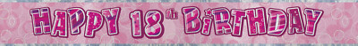 Glitz Pink Foil Banner 18 12ft Party Supplies AUS Stock | eBay Australia