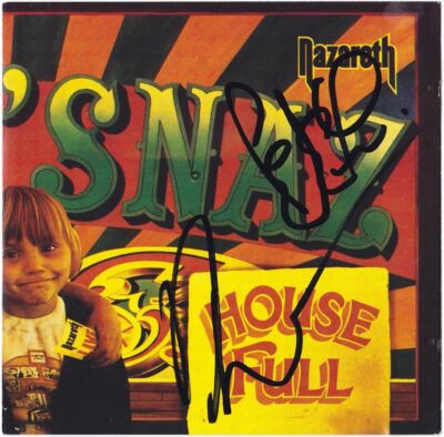 NAZARETH Snaz DAN MCCAFFERTY & PETE AGNEW Love Hurts Hair Dog Autograph ...