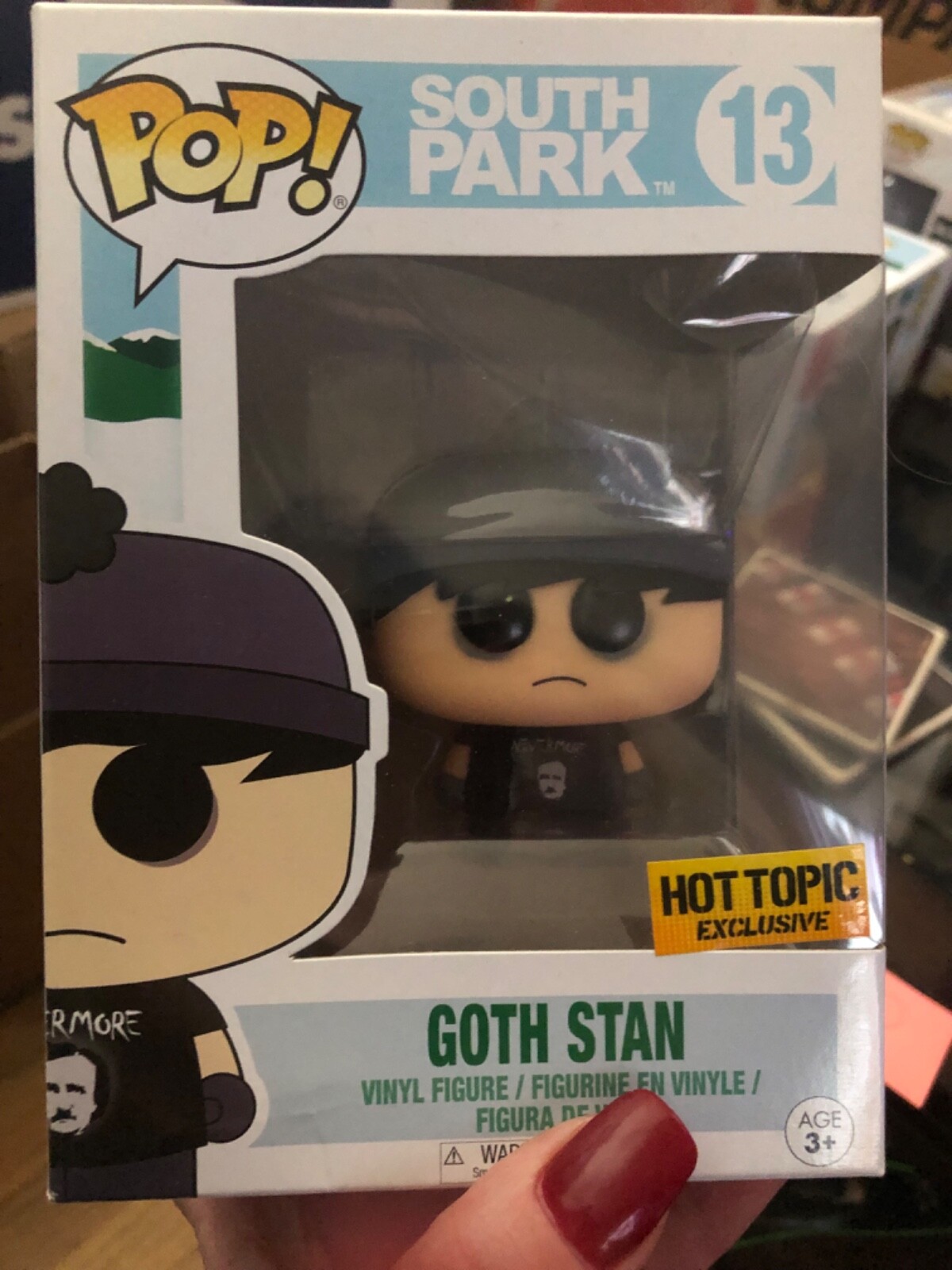 NIP ~ POP! Funko ~ South Park ~ Goth Stan~ # 13 Vinyl Figure Hot Topic ...