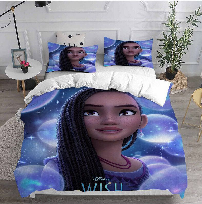 Disney Wish Asha 3D Duvet Cover Pillowcase Single Double Queen Bedding ...