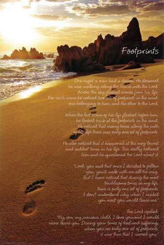 Footprints In The Sand Poem Wallpaper