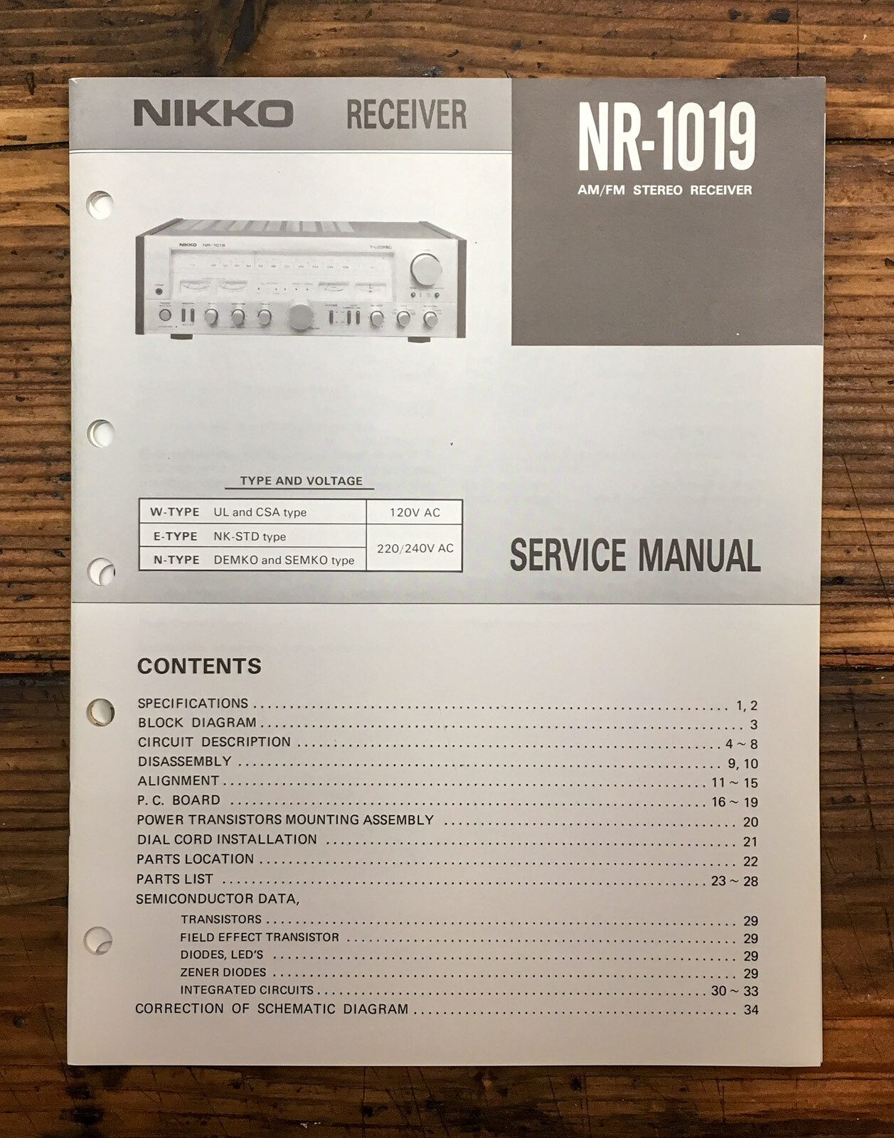 Nikko NR-1019 Receiver Service Manual *Original* | eBay