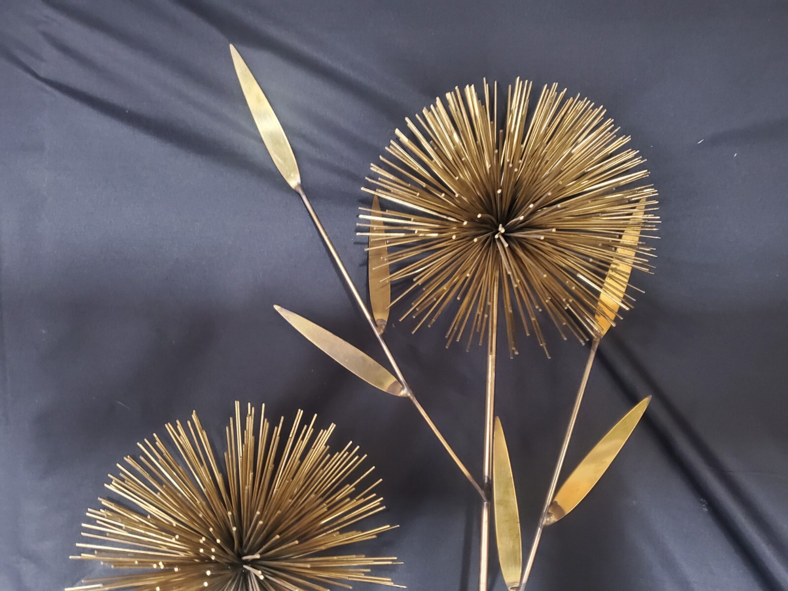 C Jere Signed 1983 Large Brass Pom Pom Wall Art Sculpture MCM 39" | eBay