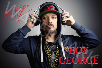 BOY GEORGE Signed Music 12x18 Inch Photograph Poster - Culture Club | eBay