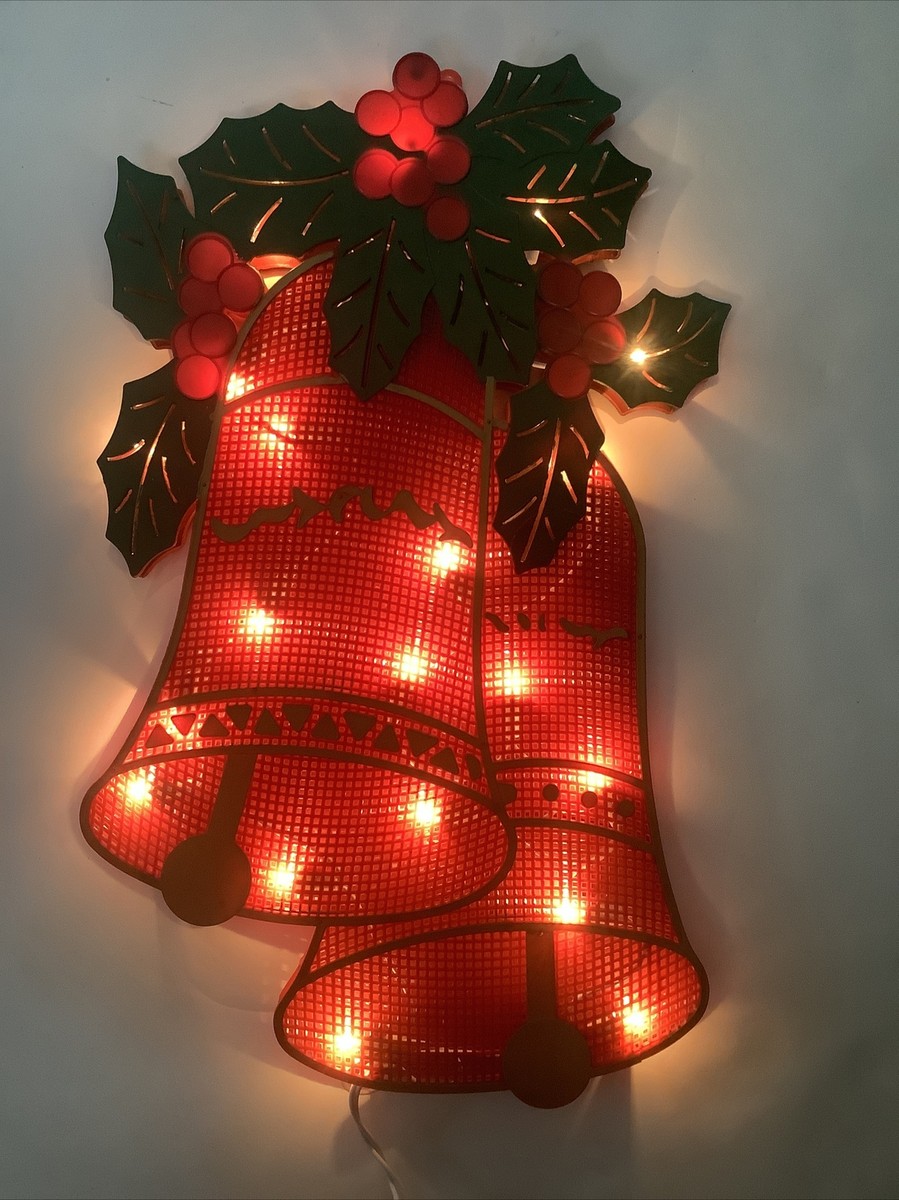 Red Lighted Plastic Christmas Bells