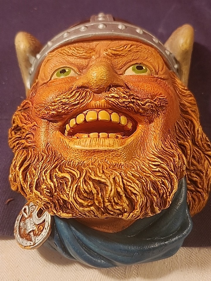 Vintage Chalkware Legend Products England Nordic Viking Winged Helmet ...