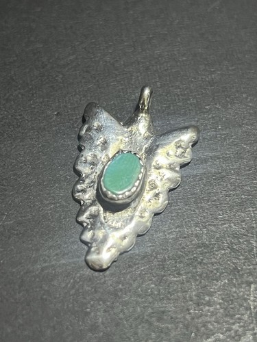 Vintage Native American 925 Sterling SIlver Stamped Turquoise Arrow ...