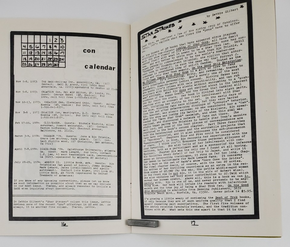 1983 Memphis TN Allies For Star Trek III Spock Com Con Fan Club Vintage ...