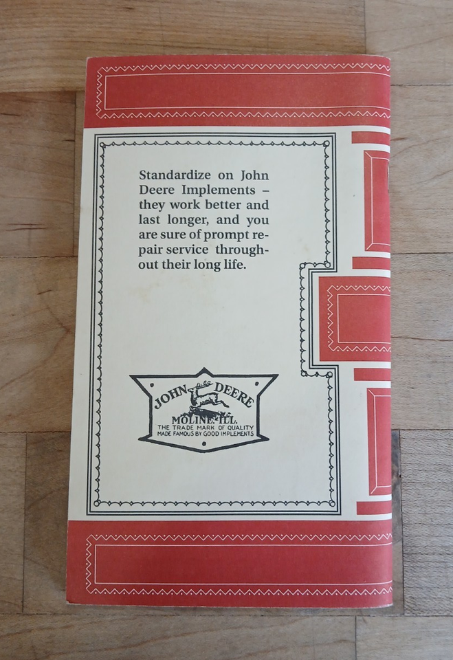 Vintage John Deere pocket ledger from Collector's Center | eBay