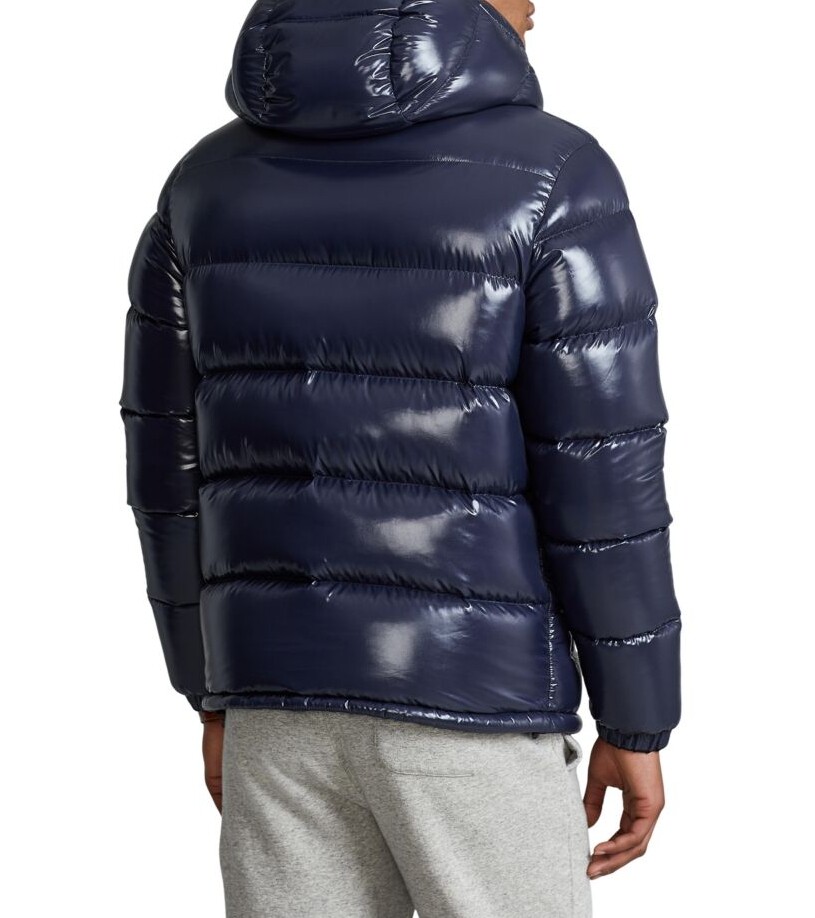 Polo Ralph Lauren Hooded Shiny Metallic Puffer Winter Ski Snow Down ...