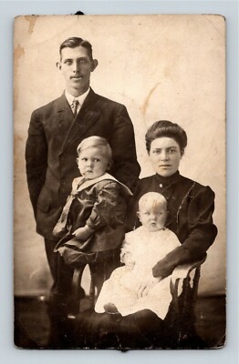 Hattie Bert Harold & Lloyd Parents & Children Vintage RPPC Family ...