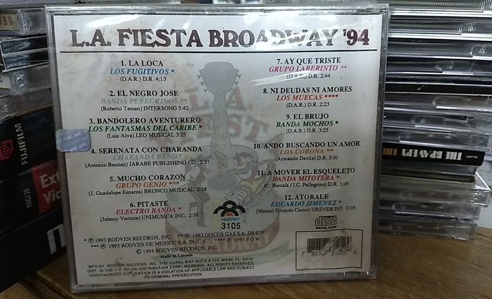 L.A. FIESTA BROADWAY 94' - RODVEN RECORDS CD - NEW FREE 1ST CLASS ...
