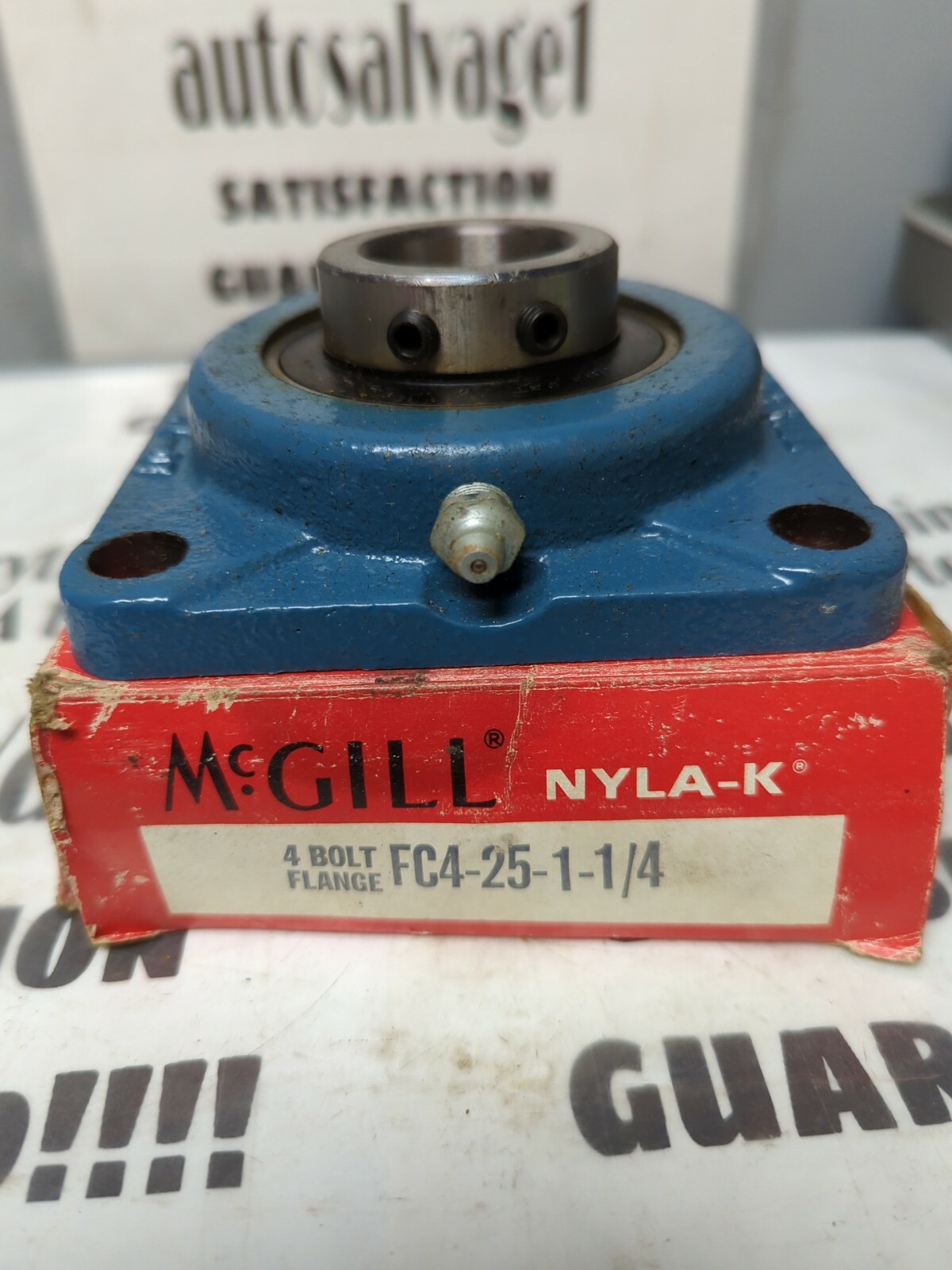 MCGILL,FC4-25-1-1/4,FLANGE MOUNT BEARING 4-BOLT BASE 1-1/4 INCH BORE ...