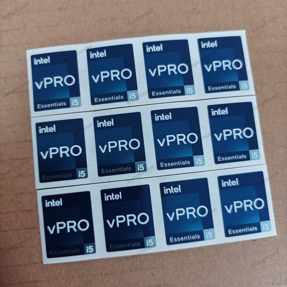 intel CORE i5 vPRO Essentials STICKER 18MM X 23MM ( 12 PCS per lot ) | eBay