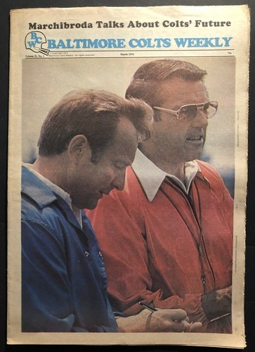1978 BALTIMORE COLTS Weekly TED MARCHIBRODA Ken MENDENHALL Lenny MOORE ...