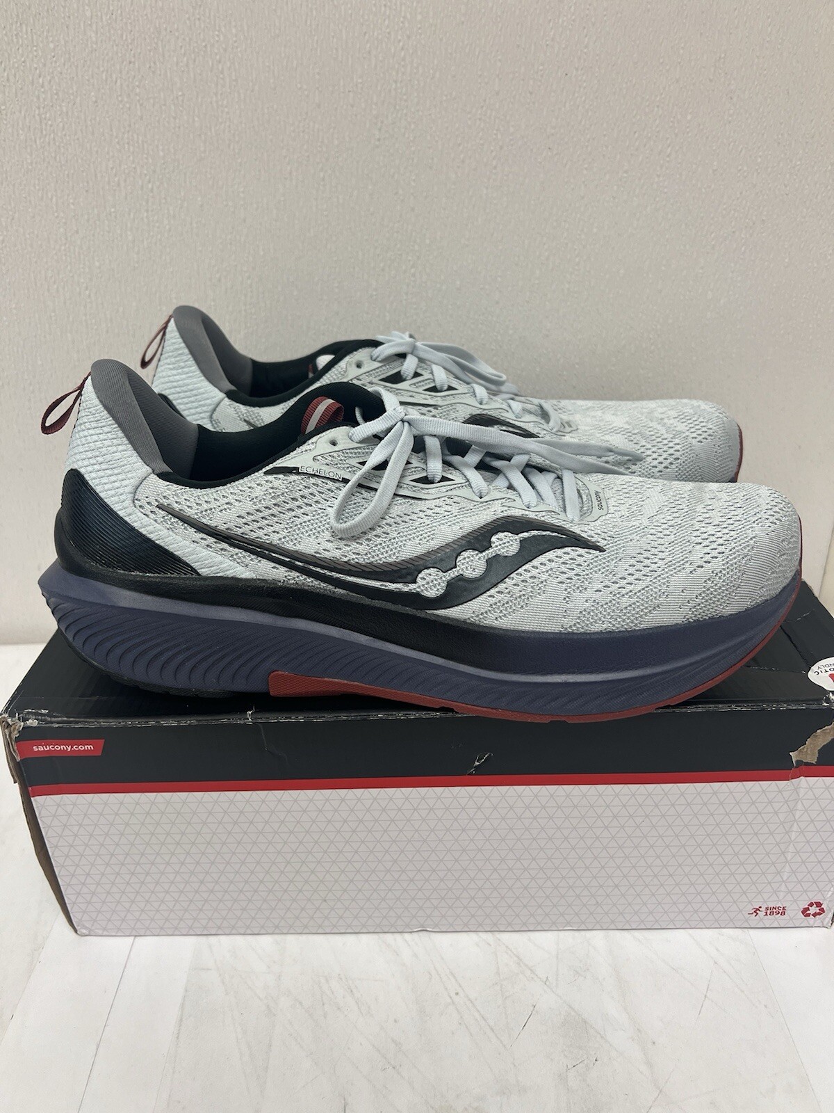 Saucony Men's Guide 16 Pale Gray/navy Synthetic Mesh … - Gem