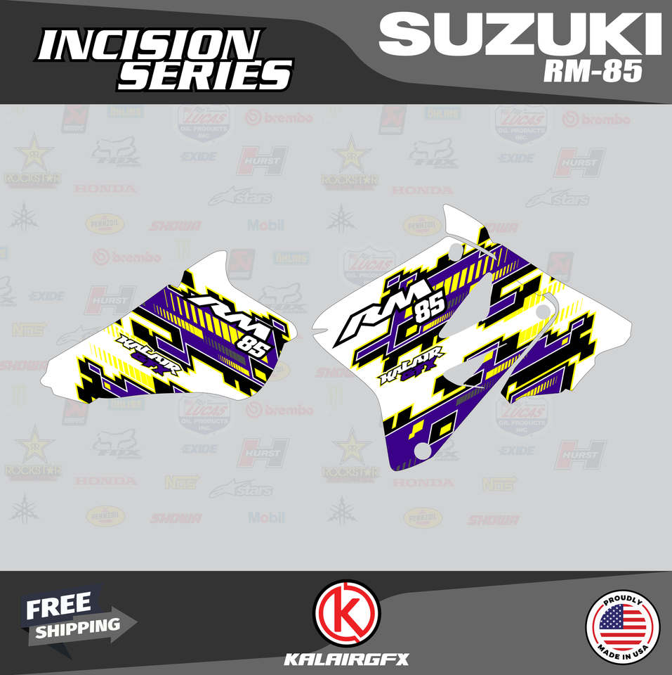 Graphics Kit for Suzuki RM85 (2001-2023) RM 85 INCISION-purple | eBay