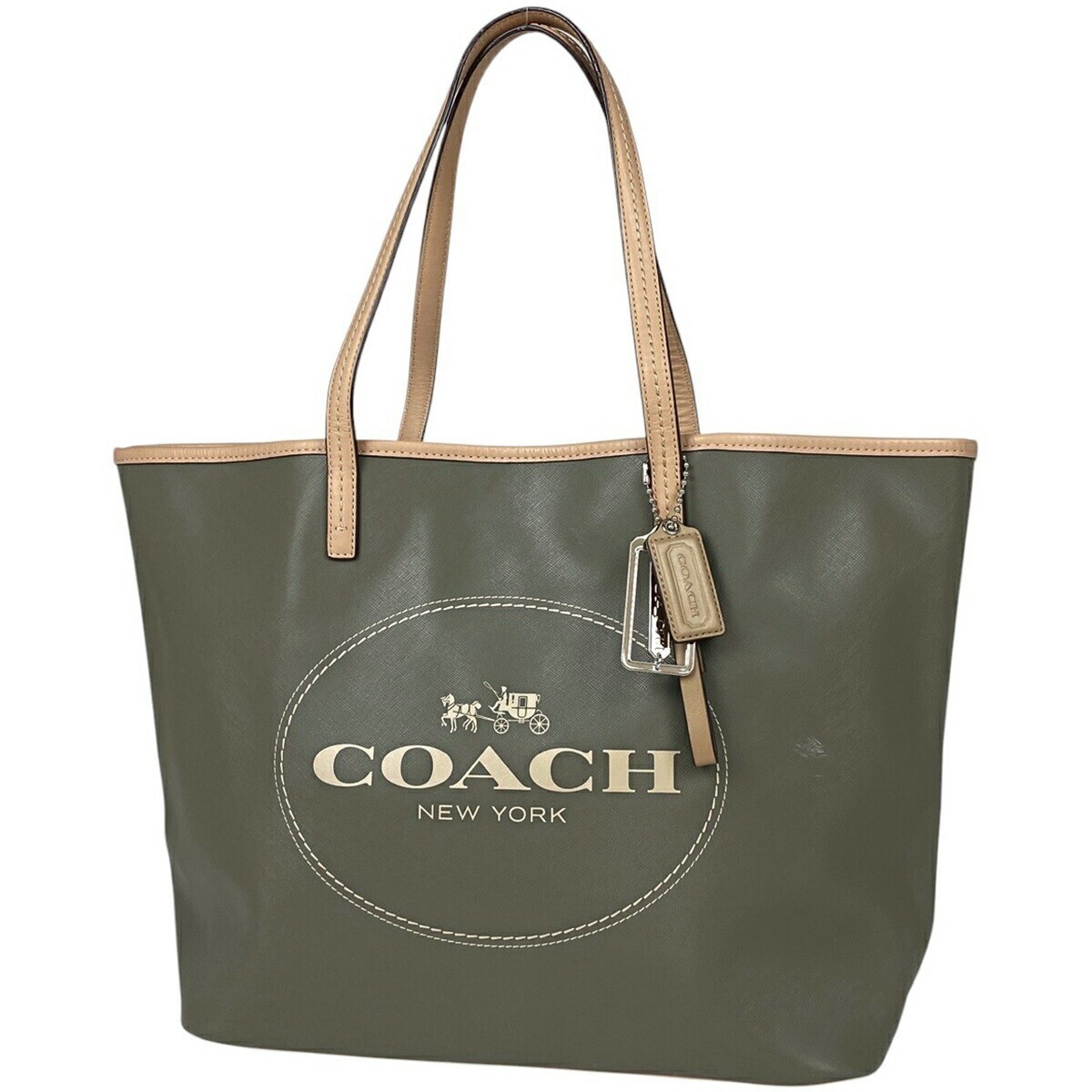 COACH Logo Tote Bag Shoulder Metro Horse And Carriage… - Gem