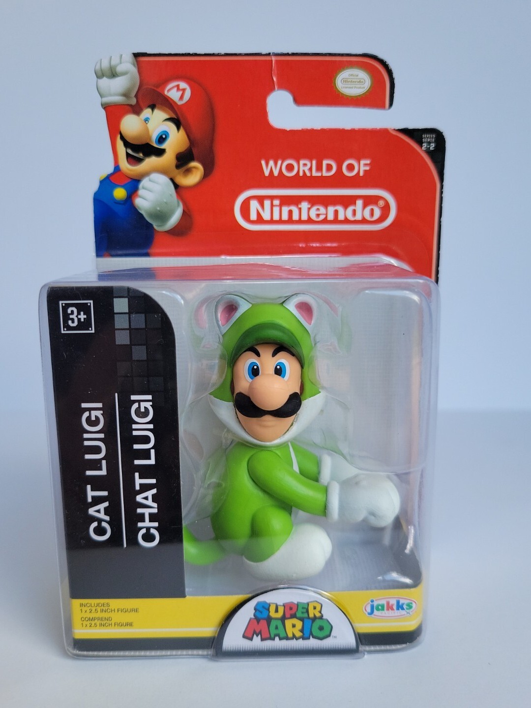BRAND NEW SEALED 2016 WORLD OF NINTENDO CAT LUIGI FIGURE JAKKS PACIFIC ...
