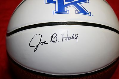 JOE B HALL AUTOGRAPHED AUTO SIGNED RAWLINGS BASKETBALL UK KENTUCKY ...