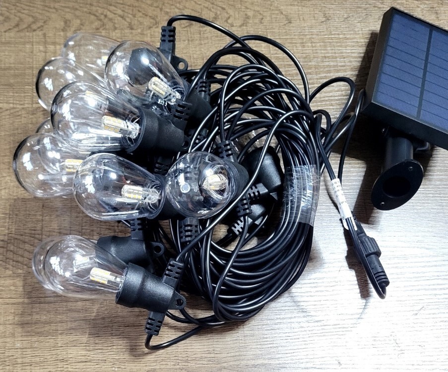 Brightech Ambience Pro Solar Powered Outdoor String Lights, 48 Ft ...