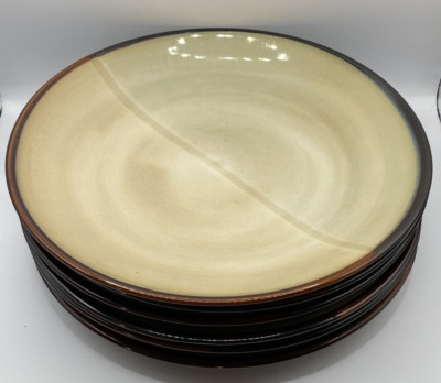 Set Of 6 Pfaltzgraff Traditions Java Dinner Plates 11" Brown Stoneware ...