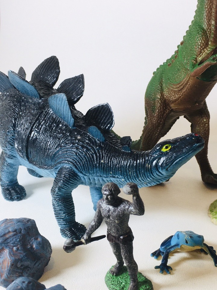 Vintage Imperial toy dinosaurs Prehistoric Toy Set - T-Rex, Apatosaurus ...