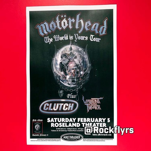 MOTORHEAD + CLUTCH 2011 Original 11x17 Concert Promo Street Poster ...