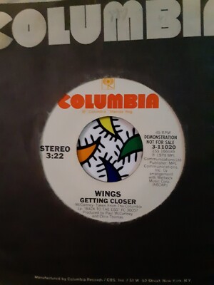 PAUL McCARTNEY & WINGS-Getting Closer 7" 45 (DJ PROMO) EXC 1979 ...