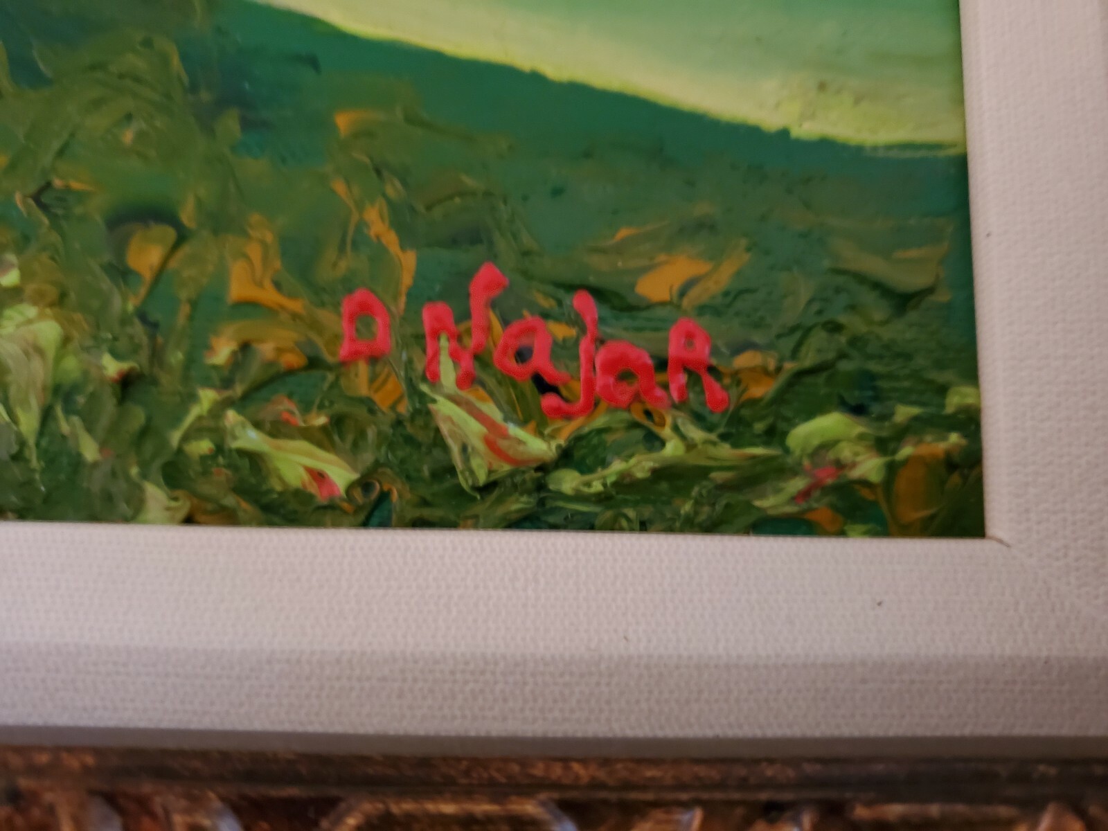 David Najar Original Oil Painting on Canvas (Palpitating Leaves)Signed ...