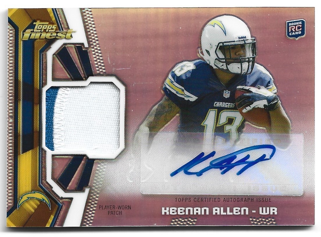 2013 Topps Finest Football Keenan Allen Autograph 2-Color Jersey RC ...