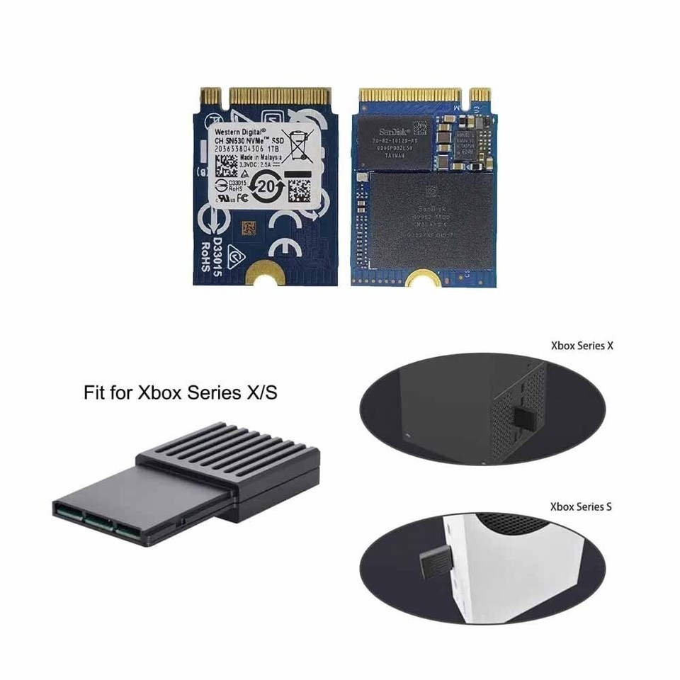 WD CH SN530 1TB 2230 SSD NVMe PCIe 4.0 x2 For Steam Deck Surface Laptop ...