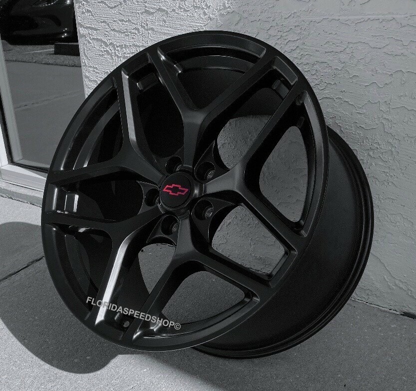 CAMARO Z28 STYLE SATIN BLACK WHEELS RIMS 2010-2024 SS/RS/LS 20X10/20X11 ...