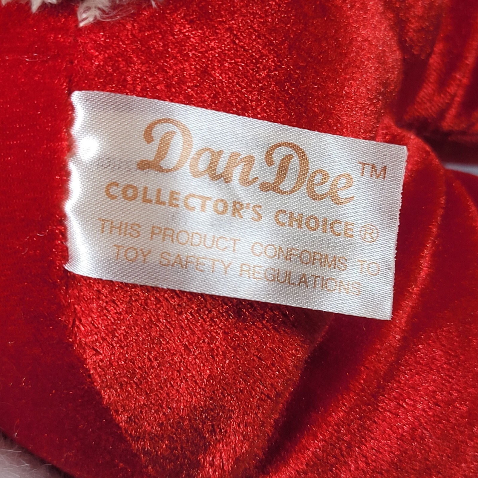 Dan Dee Collectors Choice Tan Christmas Sitting Bear Plush Red Santa ...