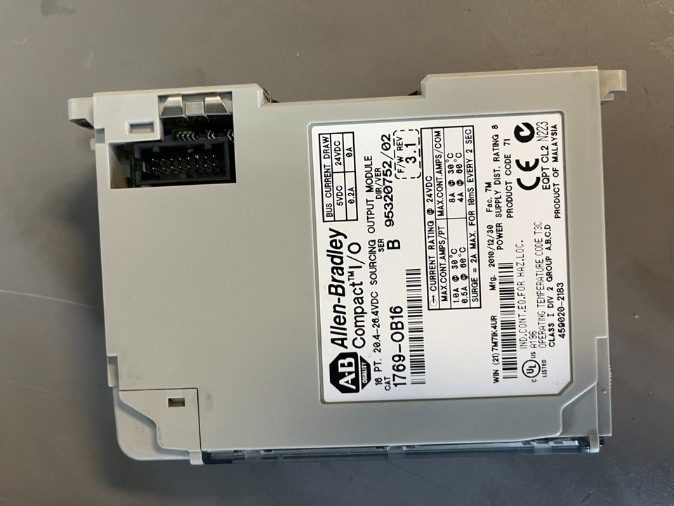 Allen-Bradley 1769-OB16 /B Sourcing Output Module Compact I/O PLC ...