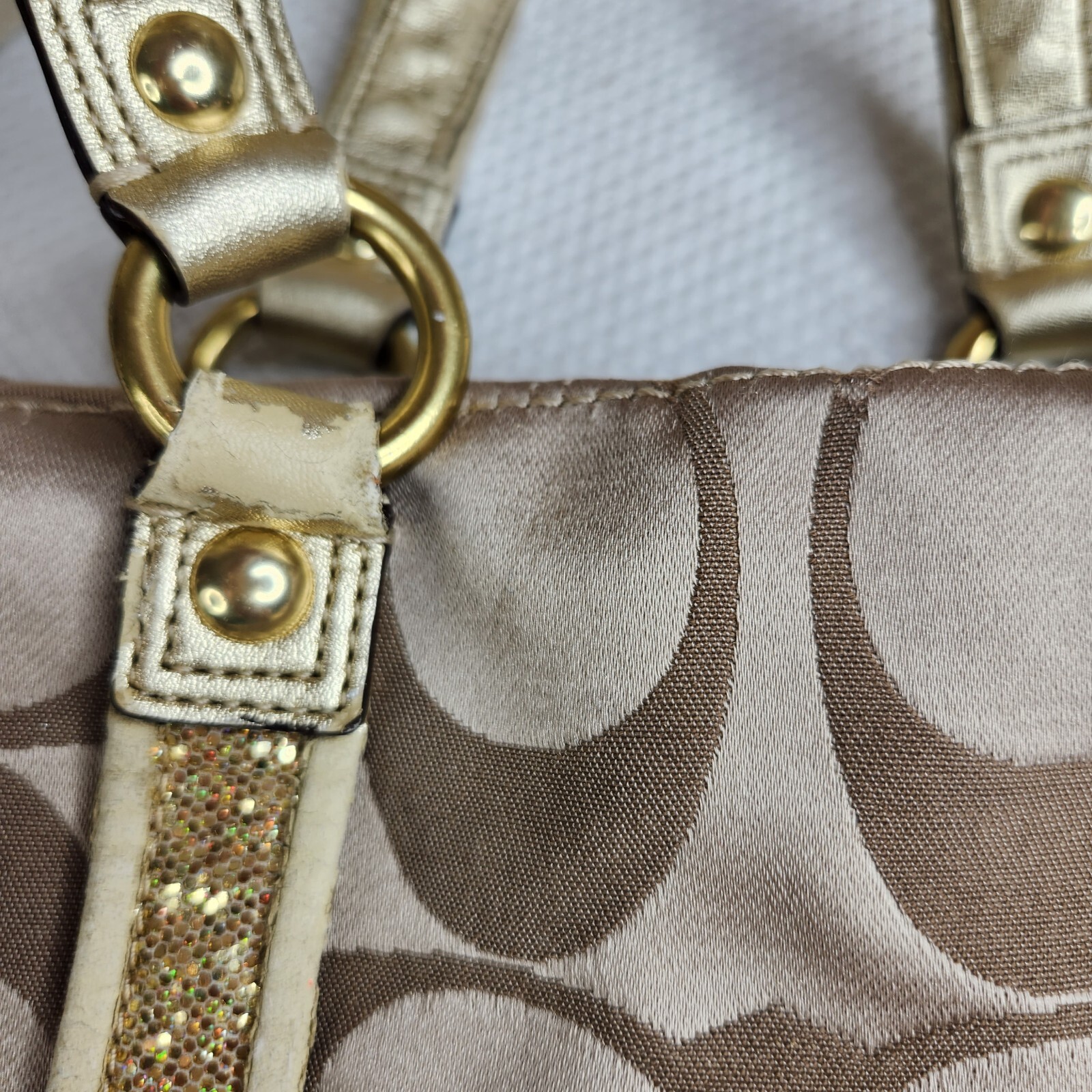 Coach Poppy Applique Gold Multi Crossbody Bag Tote F21101 | eBay