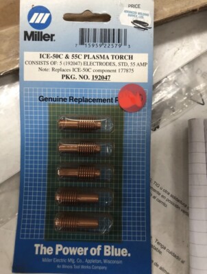 Miller Ice-50c&55C Plasma Torch Electrodes Std. 55amp 192047 | eBay