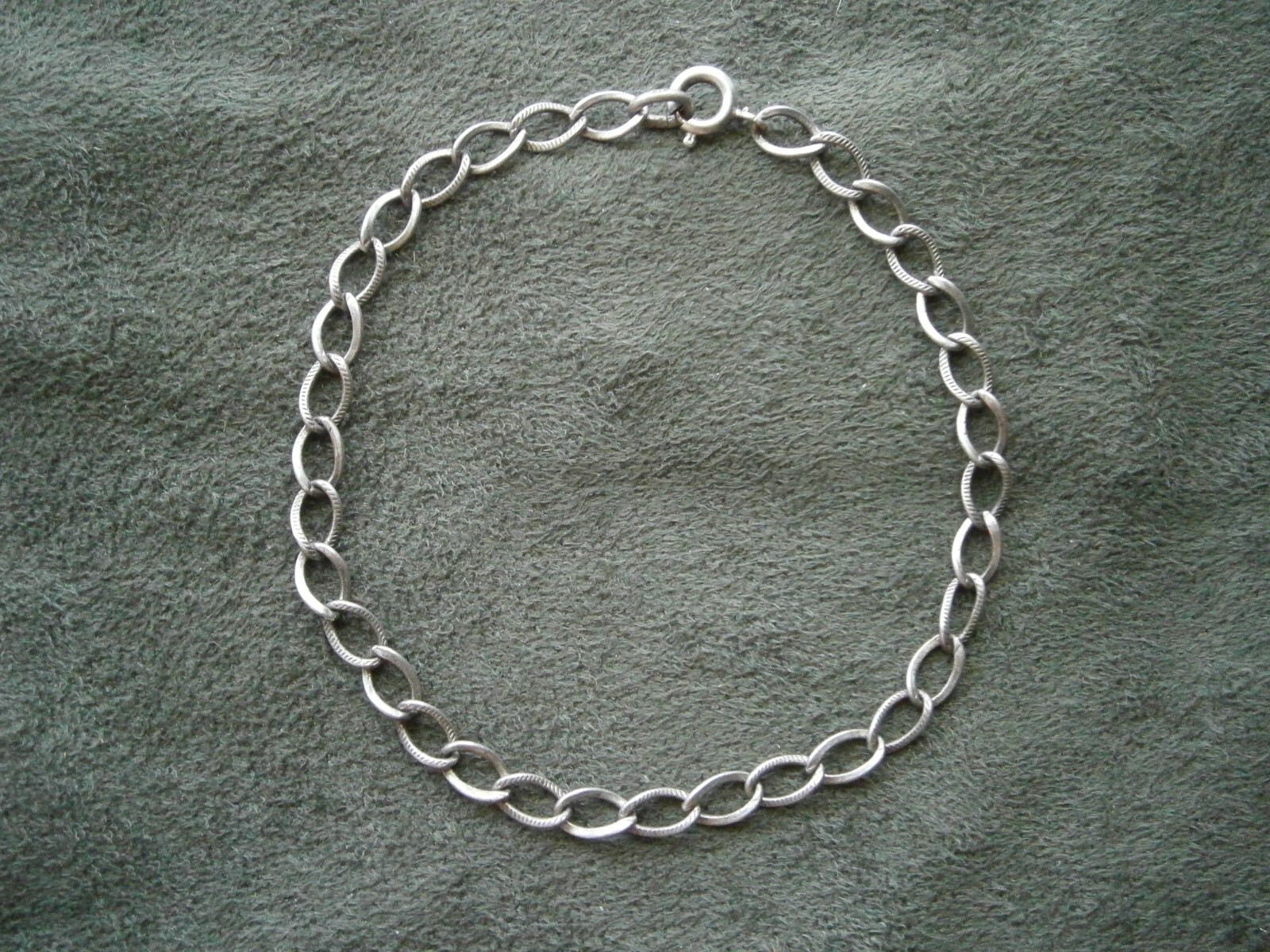 Caco Wavy Textured Link Vintage Sterling Silver Brace… - Gem