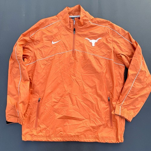 Texas Longhorns Nike Men’s Medium Orange Windbreaker 1/4 Zip Pullover Zip Pocket | eBay