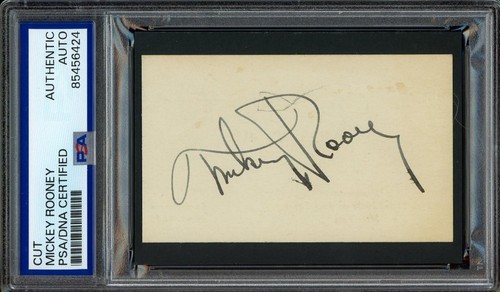 MICKEY ROONEY autograph cut | "Breakfast at Tiffany's" - signed PSA/DNA ...