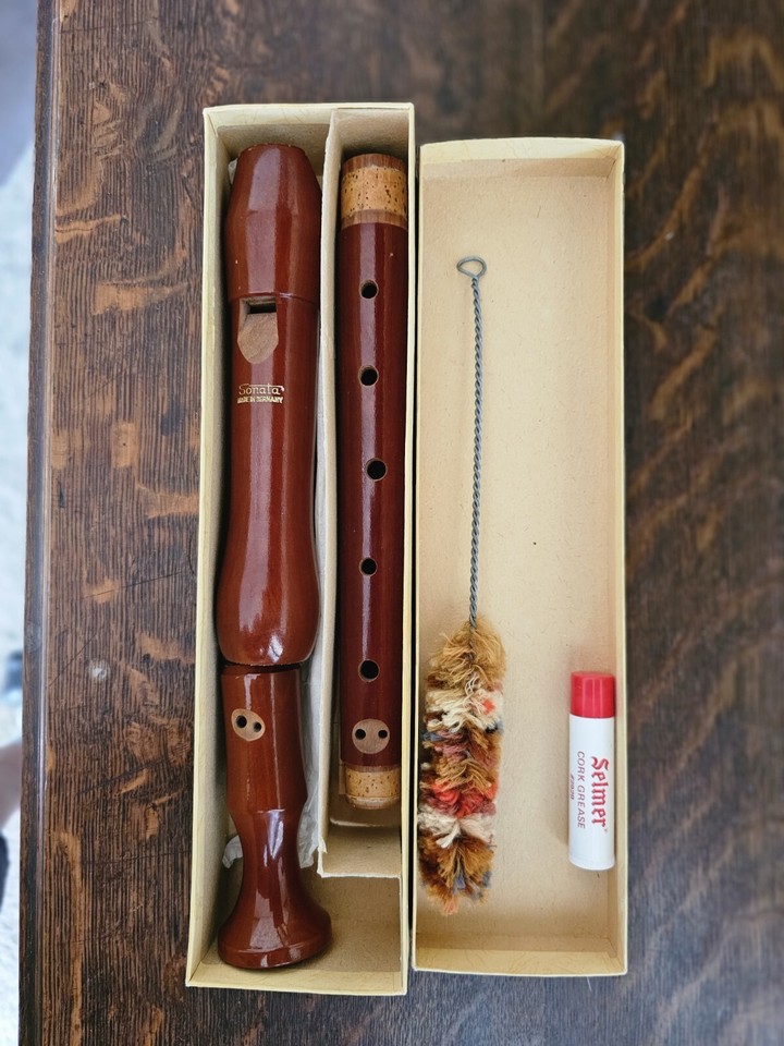 Sonata Recorder with Original Box, cleaning brush & Finger Chart Made ...