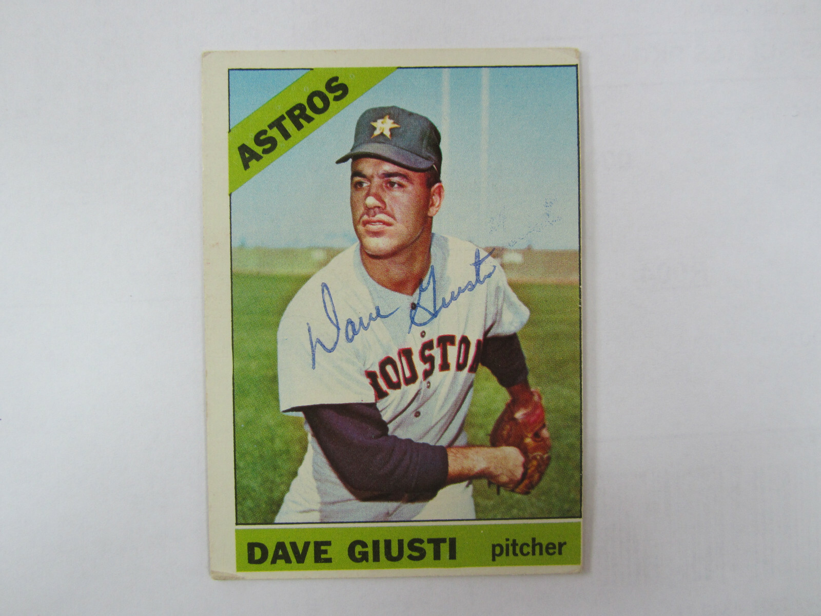 1966 Topps # 258 Dave Giusti Autograph / Signed Card (MB) Houston ...
