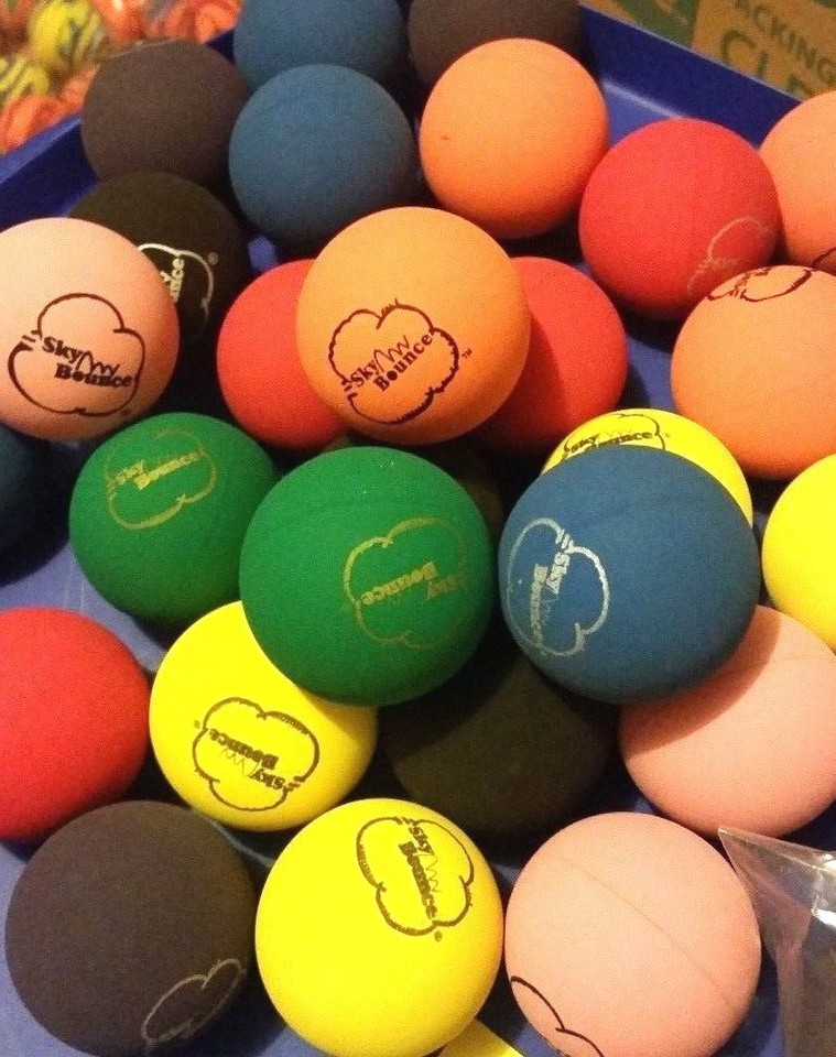 10 SKY BOUNCE ASSORTED COLORS - HAND BALL / RACKET BALL/ RACQUETBALL | eBay