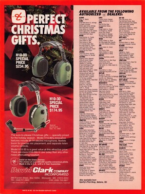 David Clark Co Inc Christmas Gifts H10-80 With M-7A Microphone Vtg ...