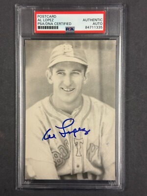 Al Lopez (HOF) Autographed Postcard; Blue sharpie, PSADNA | eBay