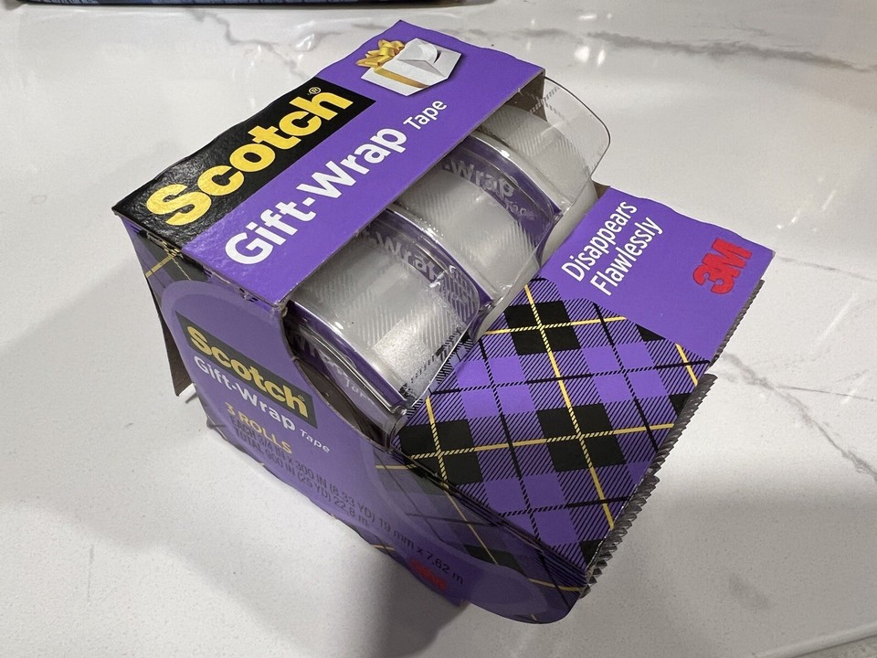 Scotch Gift Wrap Tape 0.75 x 300, 3 Pack - Best Deal On Ebay ...