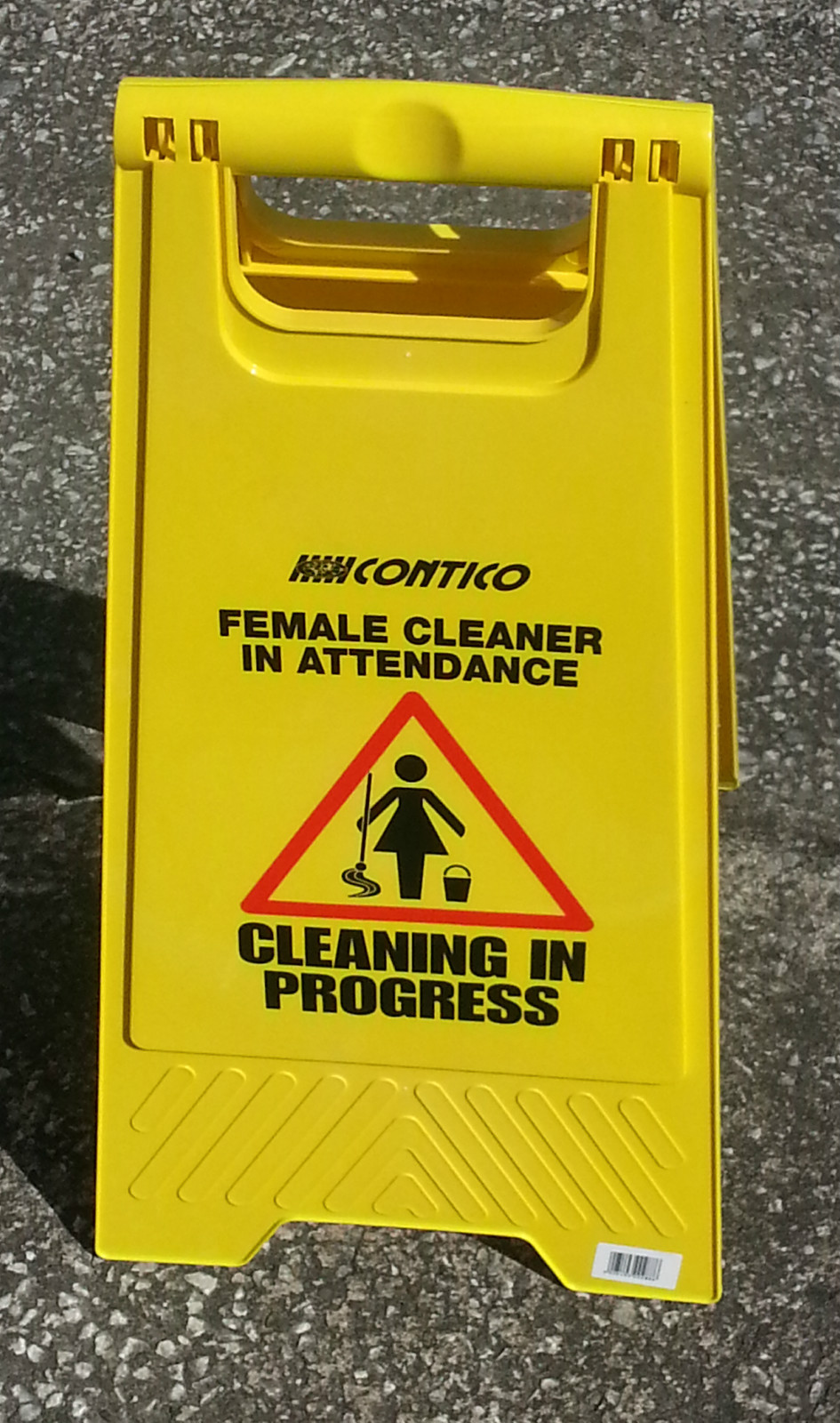 Male Female Attendant Floor Sign Safety Hazard A Frame Warning Wet ...