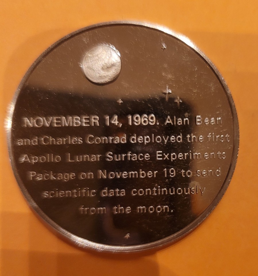 First Alsep Lunar Surface Experiments: Apollo 12. Bronze Medal. Franklin Mint. | eBay