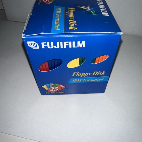 Fuji Fujifilm 3.5" Floppy Disks IBM Formatted 25 Pack Color High ...