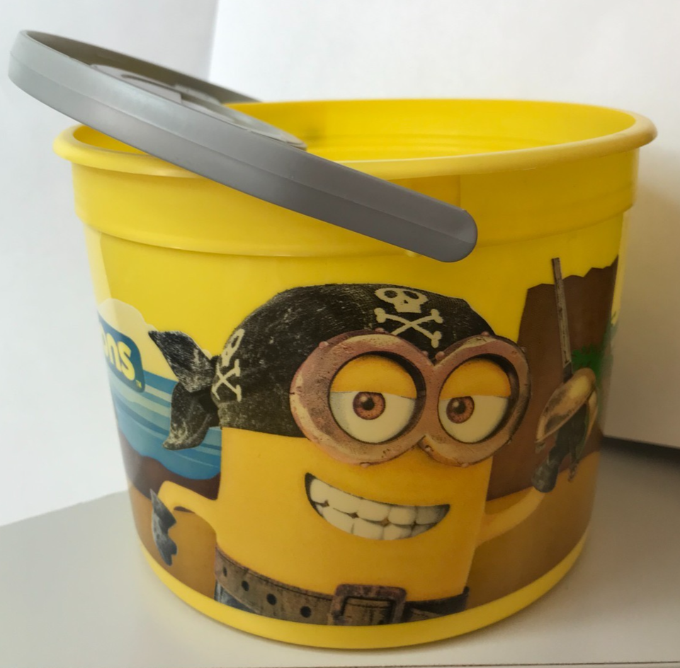 Minions McDonald's Happy Meal Bucket with lid and Halloween sticker fun ...